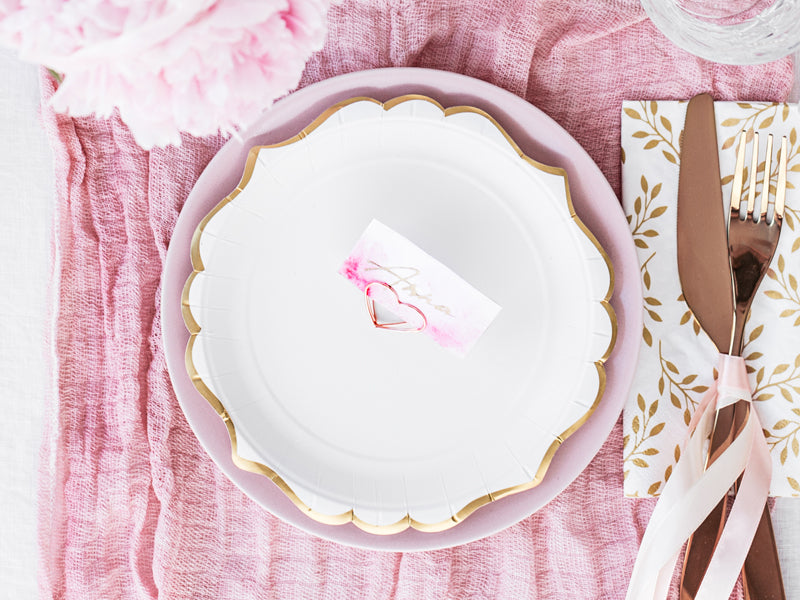 White gold paper plates store