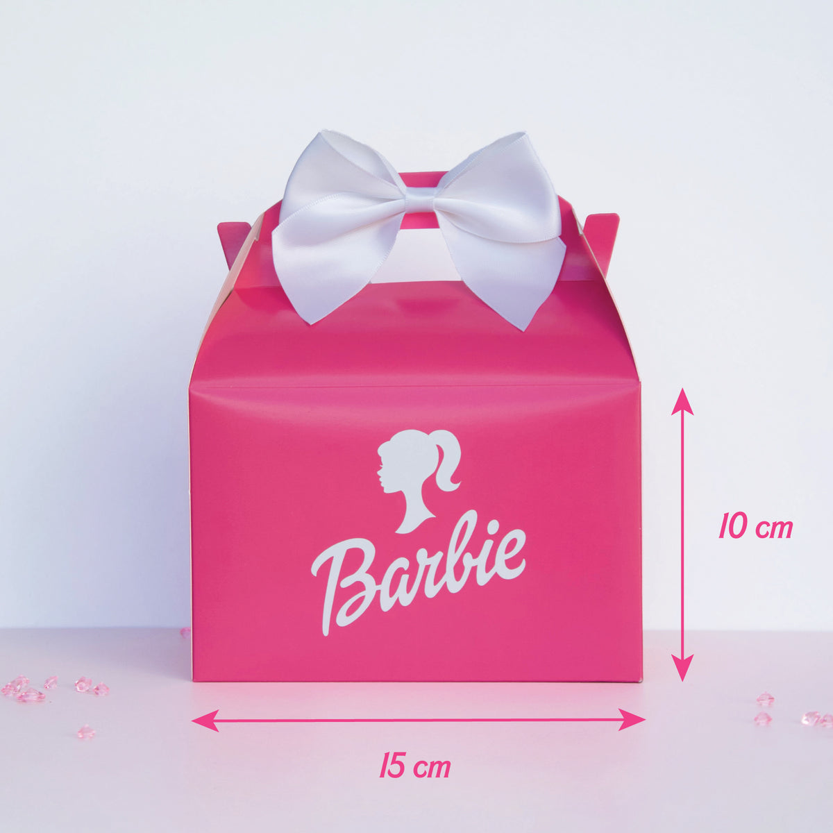 Personalised Barbie Themed Party Favour Treat Lunch Box - Hot Pink ...