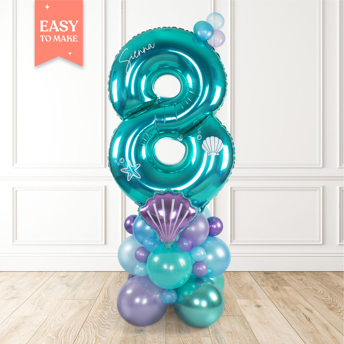 Mermaid Balloon Number Tower Stack Kit | Hoorayparty.co.uk