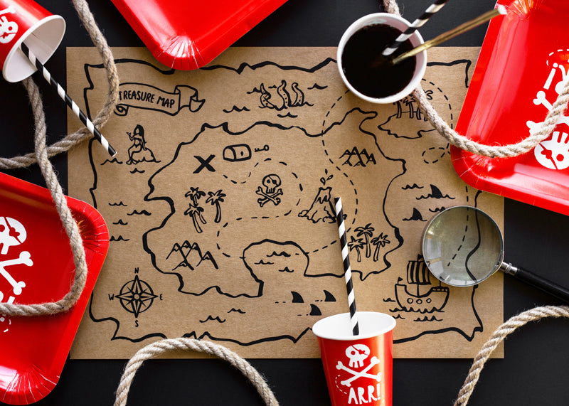 Pirate Treasure Map Placemats | Hoorayparty.co.uk